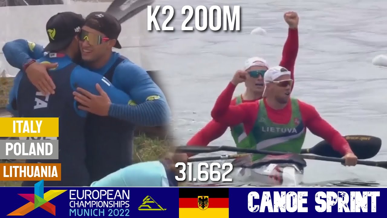 K2 Men 200m Final | Italy CHAMPION | European Championships Munich 2022 ...