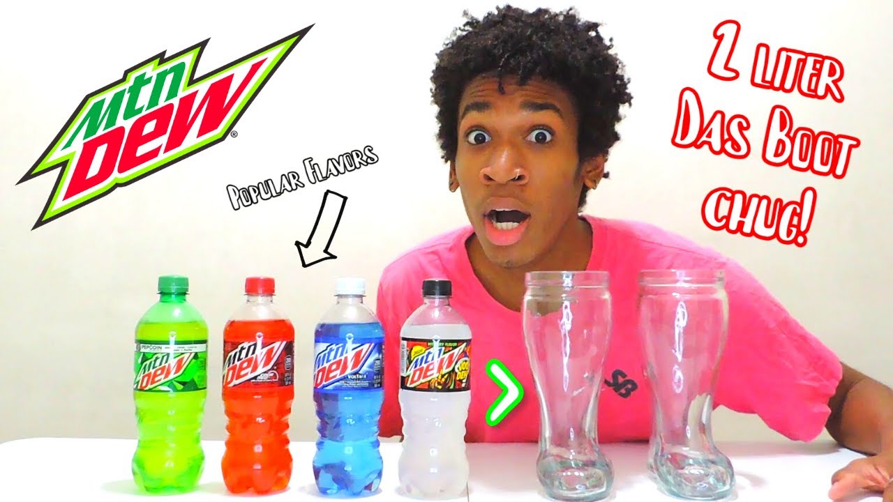 Mixing BEST Mountain Dew Flavors | 2 Liter Das Boot Soda Chug (Fast ...
