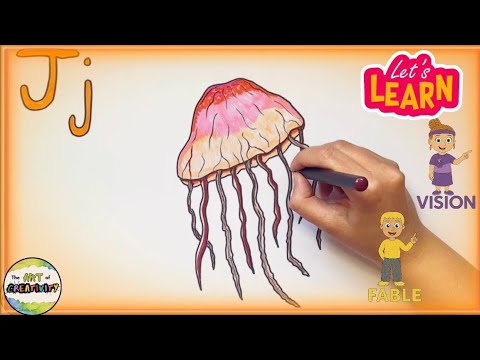 Jj - Alphabet - drawing Jasper the jellyfish 🪼#kidsvideos #drawing # ...