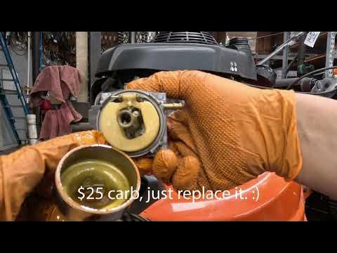 Honda Engine (husqvarna mower) carburetor Replacement - YouTube