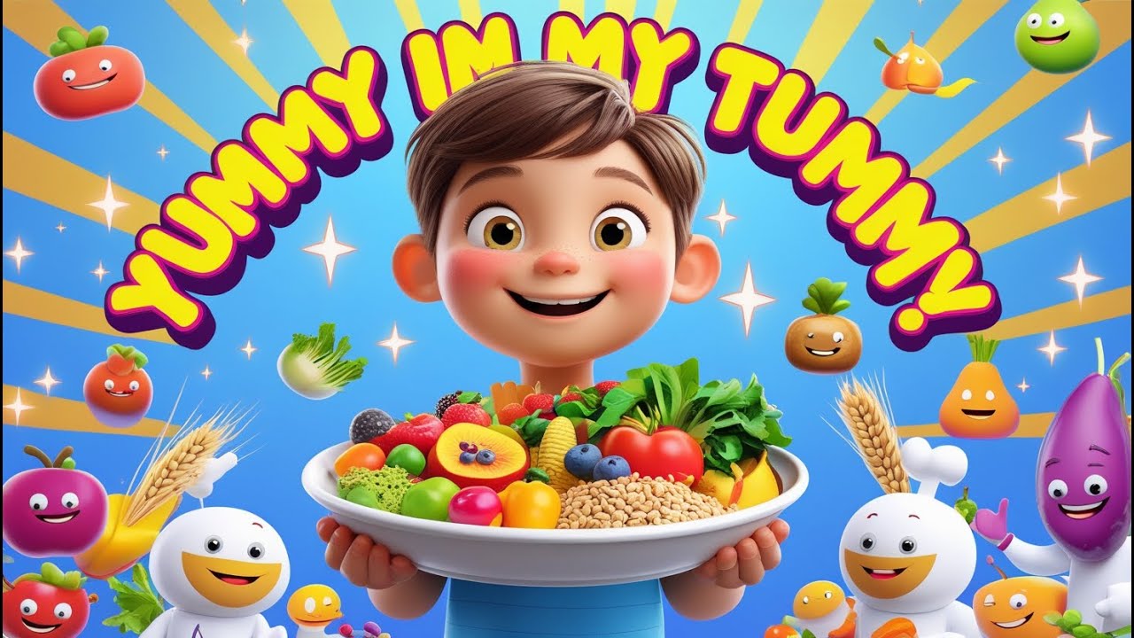 🎶💃 Yummy in My Tummy 🥦🍎 | Healthy Food Song for Kids | Eat Right Rhyme ...