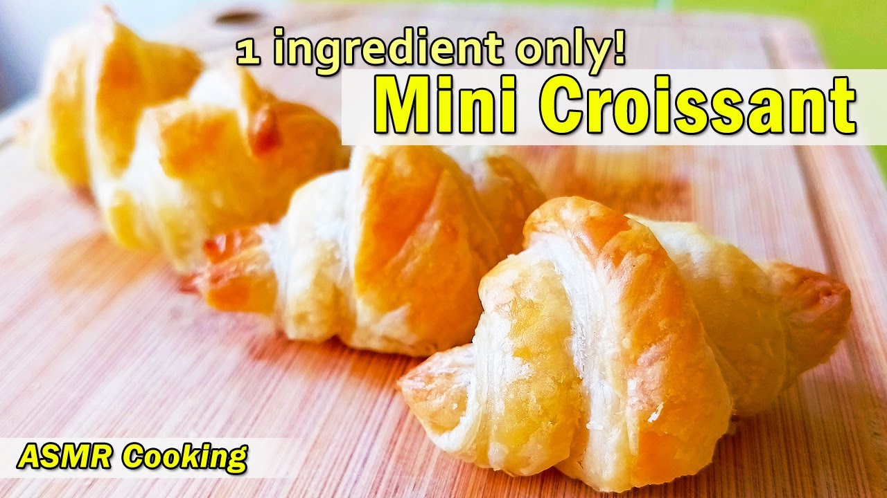 One-Ingredient Easy Mini Croissant with Frozen Instant Puff Pastry ...