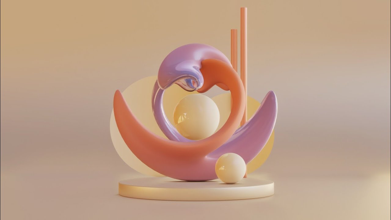 C4d style abstract design in Blender || Blender 2.92 timelapse - YouTube