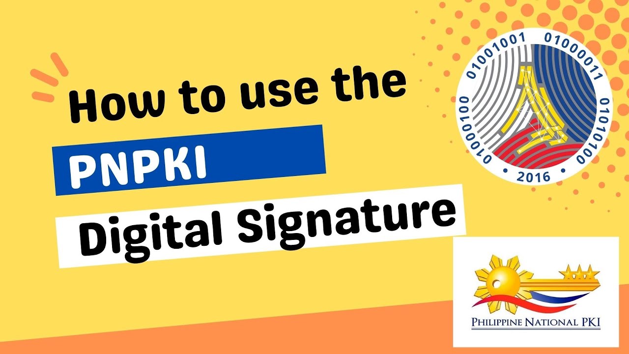 How To Use The PNPKI Esignature - YouTube