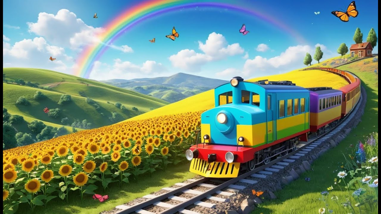 Choo Choo! The Train on the Track | Exciting Train Rhyme for | Fun ...