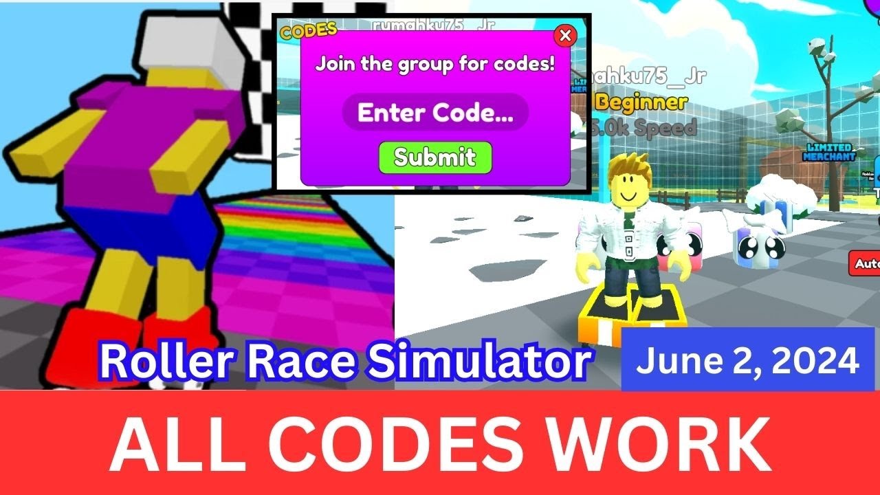 *All CODES WORK* Roller Race Simulator ROBLOX, June 2, 2024 - YouTube