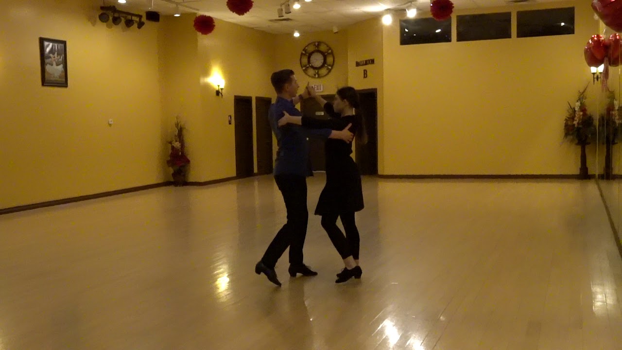 American Smooth Slow Foxtrot Promenade Turn - YouTube