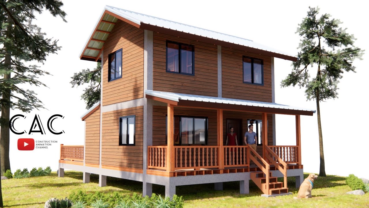 Simple Farmhouse | Tropical House | 7x7.5m | Two Bedroom - YouTube