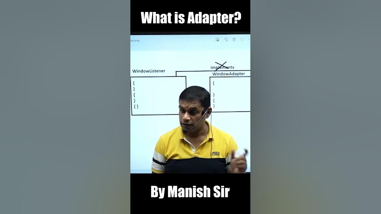 What Is Adapter In Java Manish Bhatia Sir Codesquadz Youtube