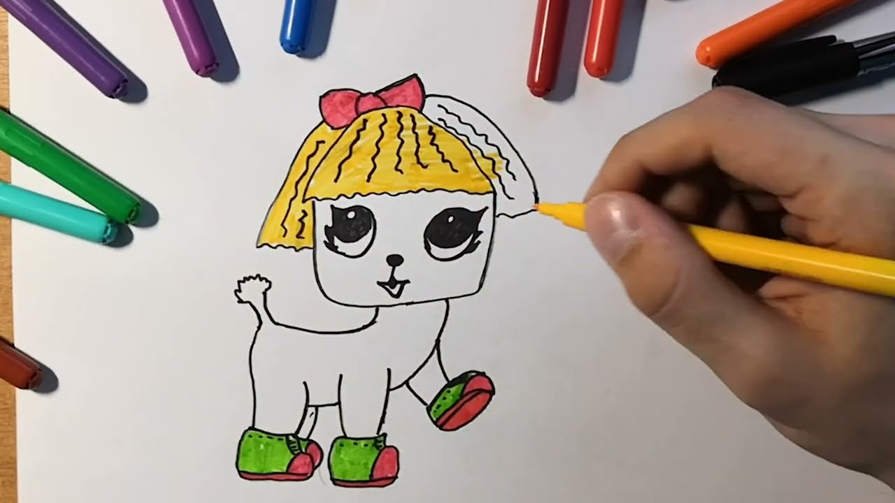 LOL pets drawing for kids / drawing, coloring for children - YouTube