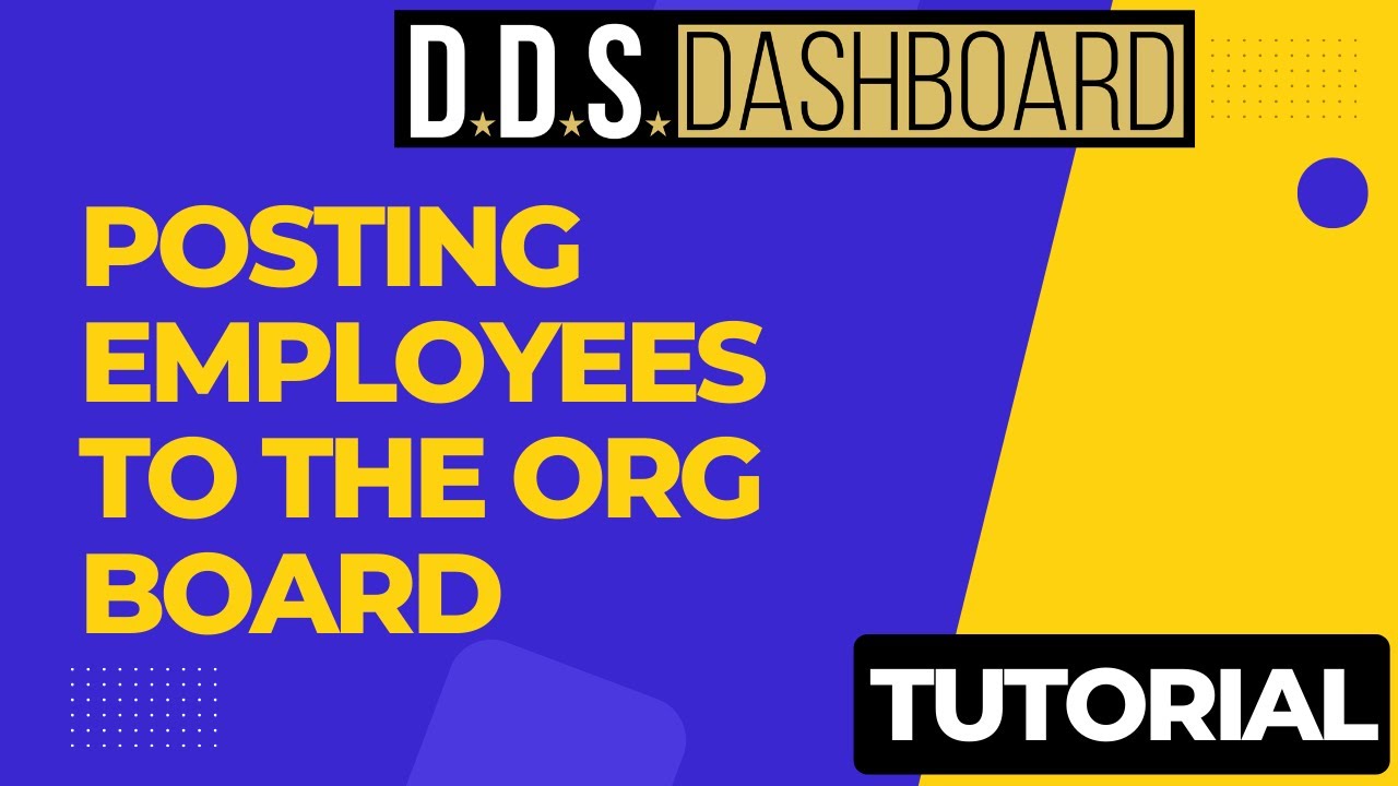 Posting Employees To The Org Board - YouTube