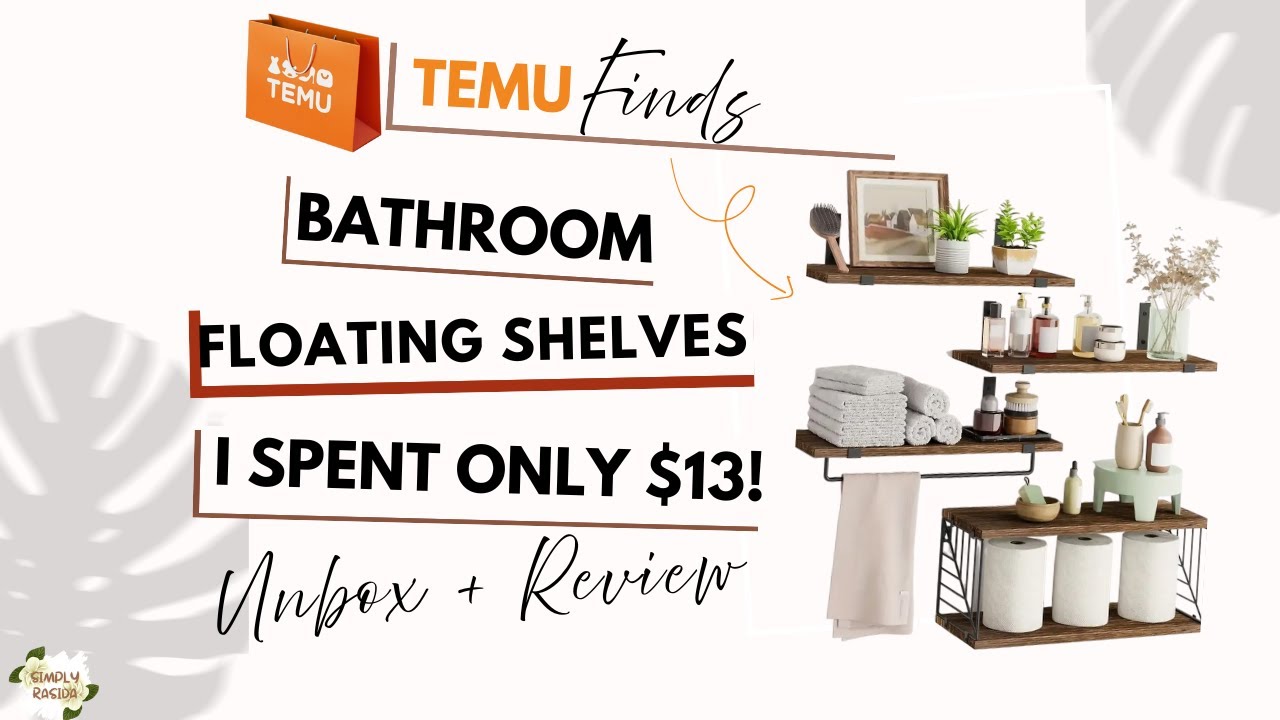 $15 TEMU Bathroom Shelves?! 🧼 Fixwal Shelf Set Unboxing & First ...