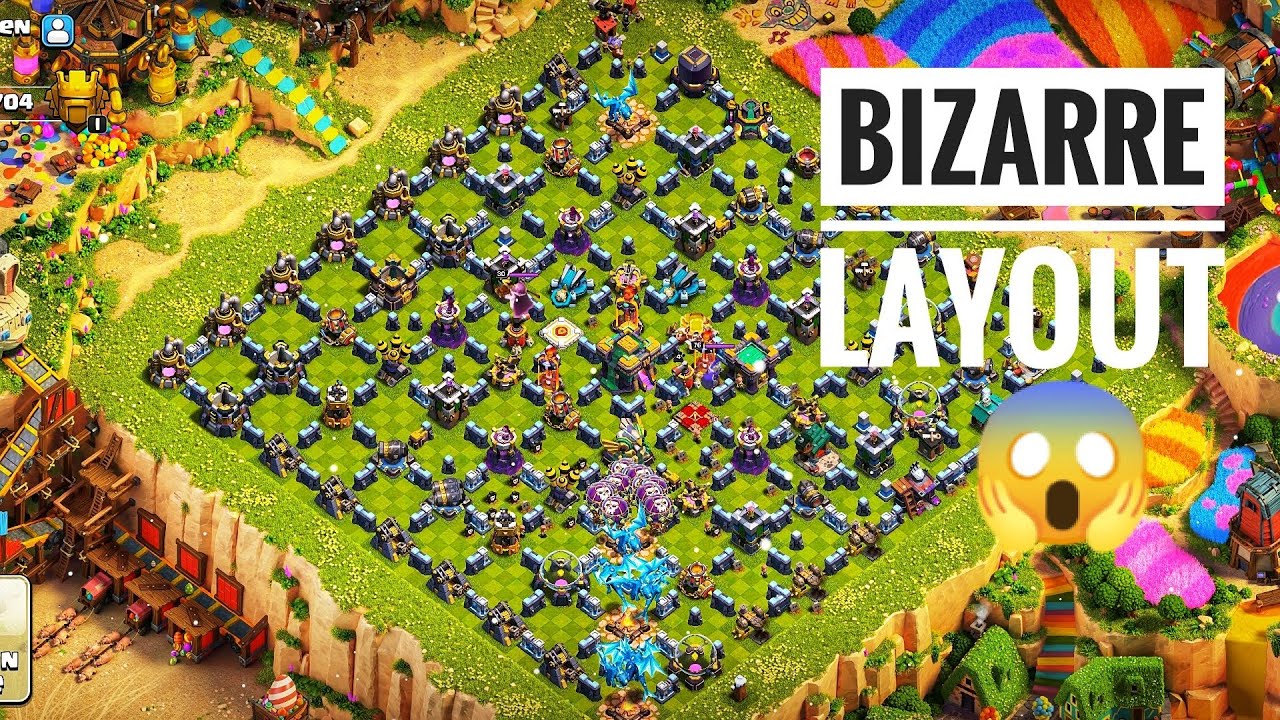 I Found A Base With Very Strange Layout In Clash Of Clans - YouTube