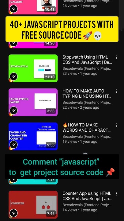 Javascript project for beginners to advanced 🚀 #shorts #javascript ...