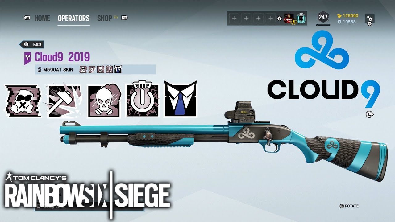 Cloud 9 Weapon Skin - Rainbow Six Siege - YouTube