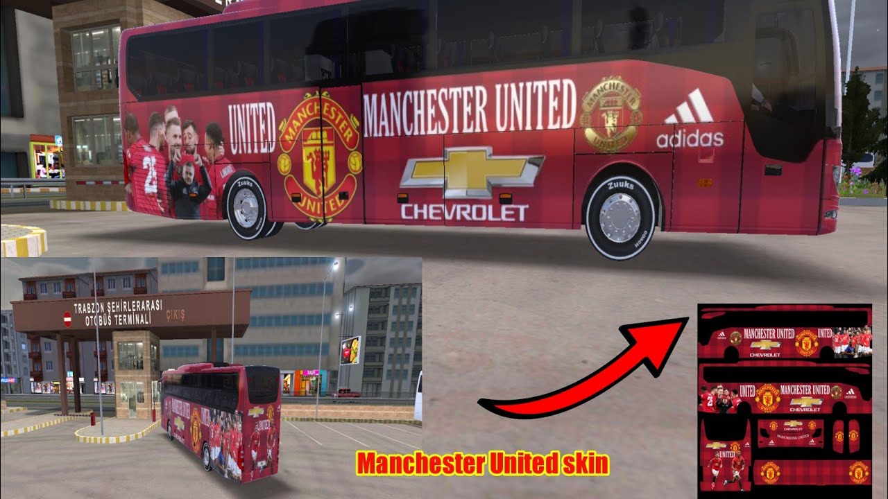 How to download and add Manchester United bus skin in Bus Simulator ...
