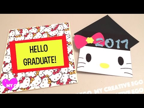 Standing Graduation Card Hello Kitty with Cap and Tassel - YouTube