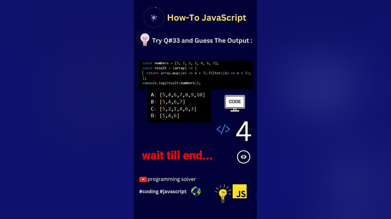 How To Code Javascript Q33 Try Solve And Guess The Output Shorts Coding Programming 