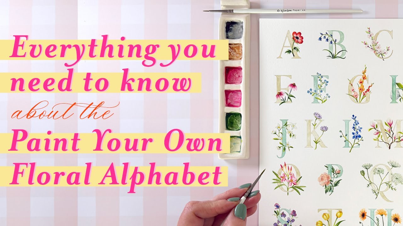 CREATE Your OWN Stunning Watercolour Floral Alphabet! - YouTube
