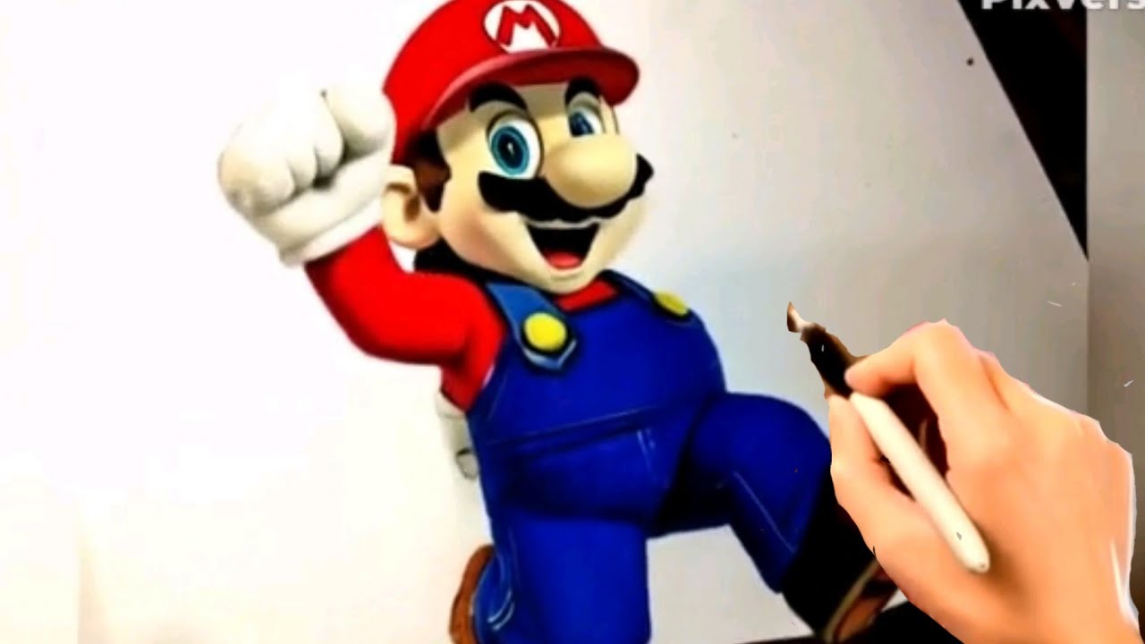Vibrant Realistic Drawing of Super Mario | Colorful Art" - YouTube