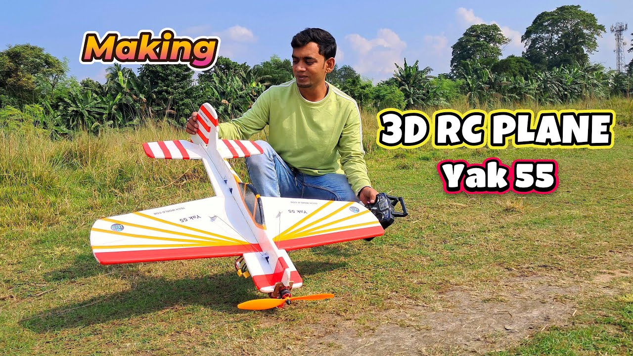 3D RC PLANE Yak 55 Build Using Tharmocol / Home Made - YouTube