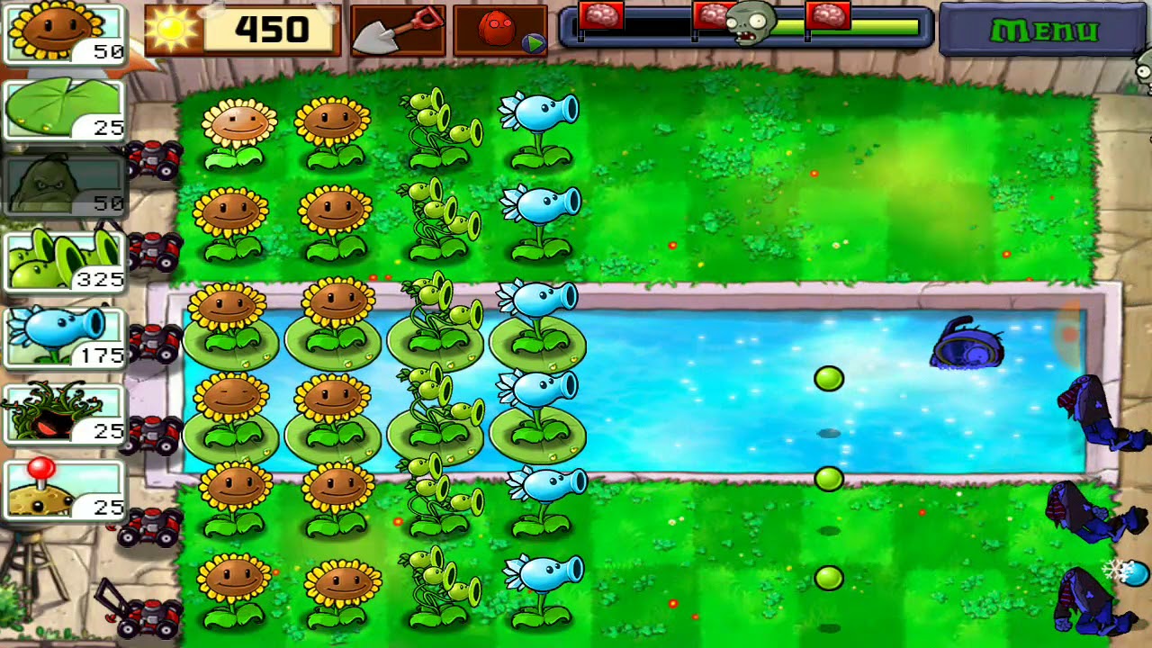 PvZ - Pool: Level 4 - YouTube