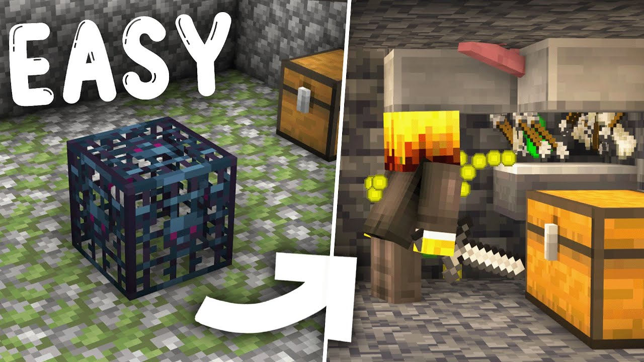 Easy Mob Spawner Xp Farm Minecraft 1 21 Youtube