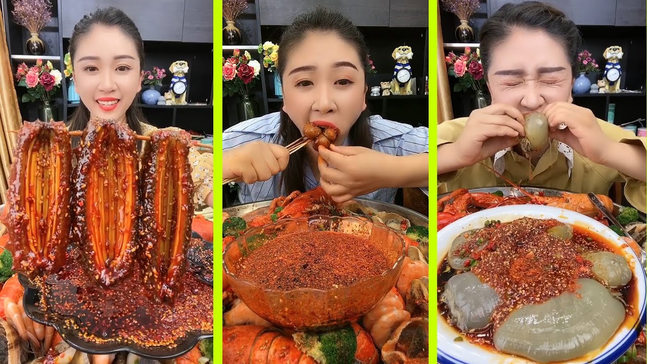 [ DONA ASMR ] DONA eat spicy seafood 도나 매운 해산물을 먹는 #17 - YouTube