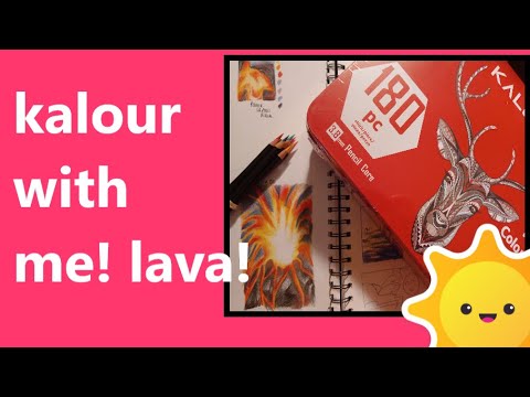 Color With Me! Glowing Lava, Featuring: Kalour 180 Colored Pencils ...
