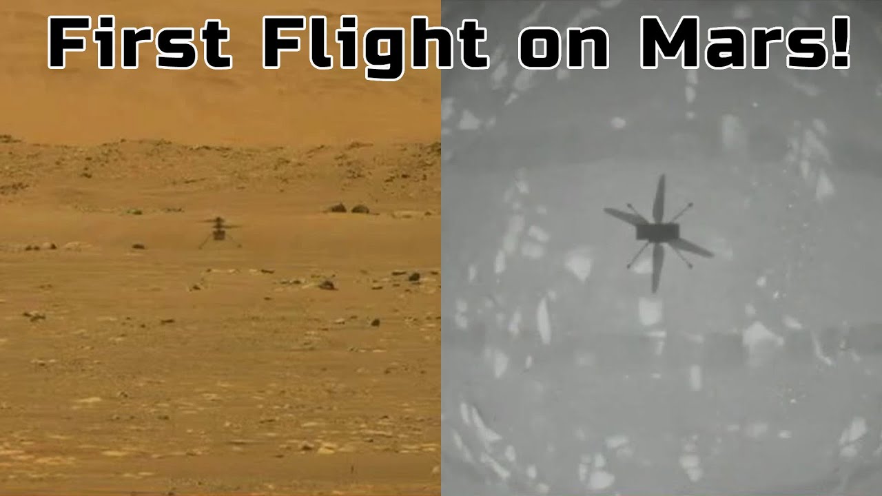 Ingenuity's first flight on Mars! - YouTube