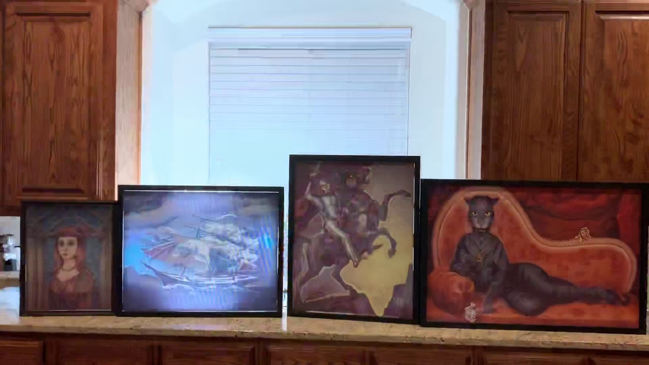 Haunted Mansion changing portraits with Scrim Effect - YouTube