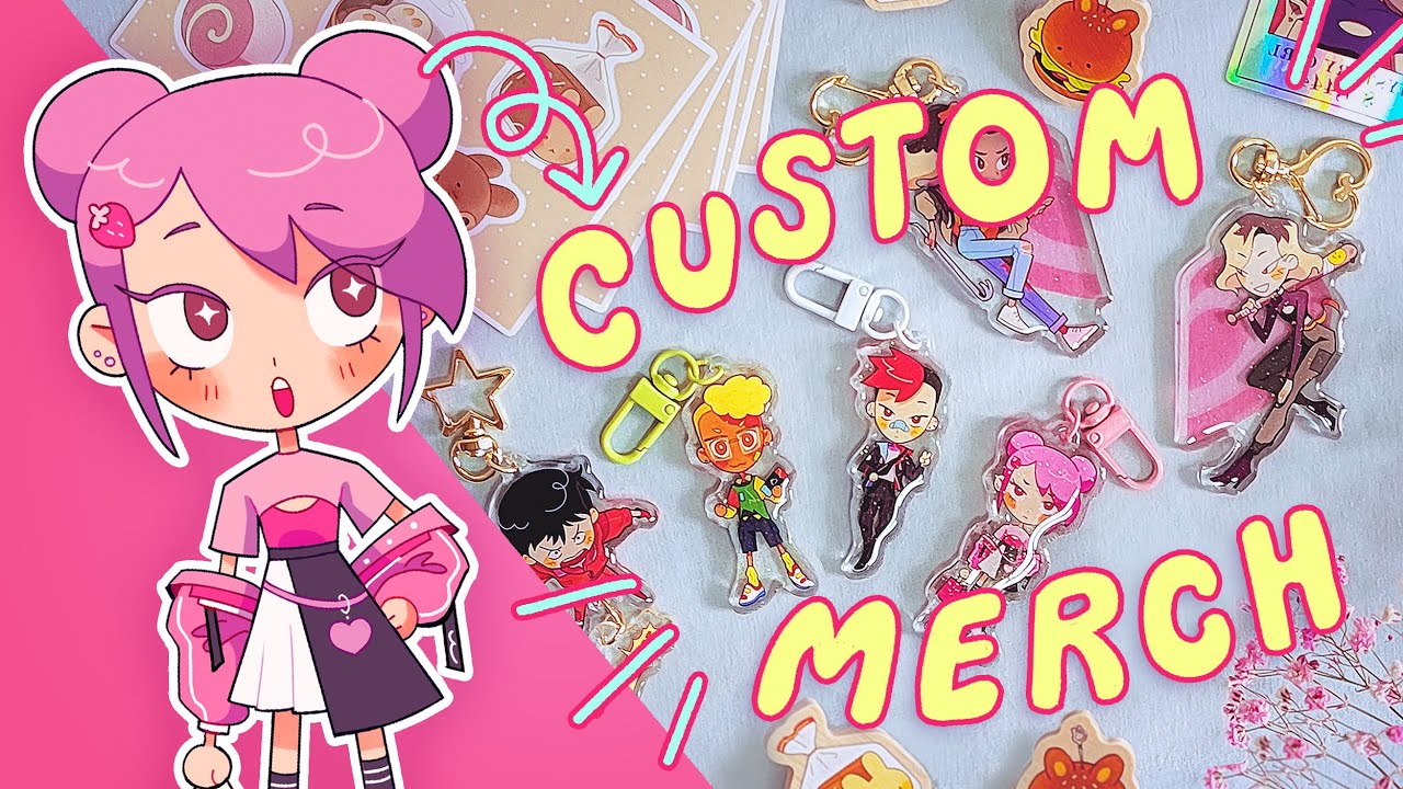 MERCH HAUL acrylic charms, stickers & pins | @vograce - YouTube