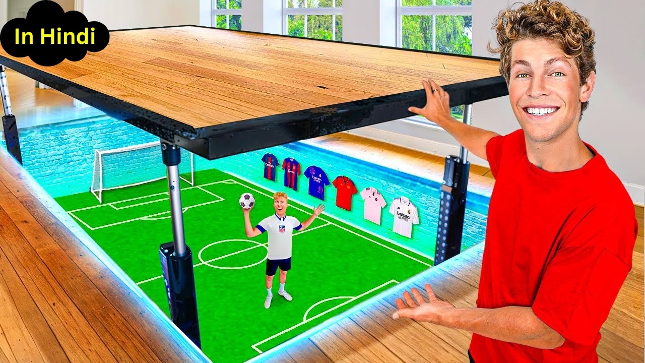 मैंने अपने घर में एक गुप्त फ़ुटबॉल मैदान बनाया ! | ben azelart hindi dubbed @BenAzelartHindi ...