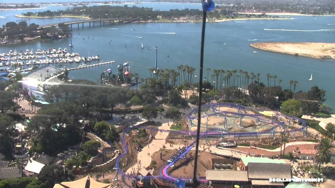 HD - Aerial View of SeaWorld via Sky Tower - Aerial Tour of SeaWorld ...
