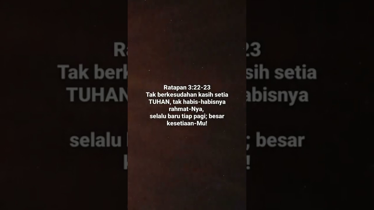 Ratapan 3: 22-23 - YouTube