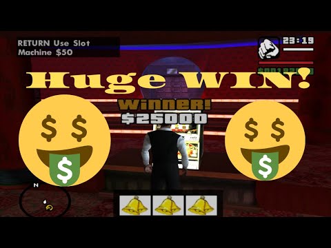 GTA San Andreas - Casino gamble - winning $25000 on a slot machine