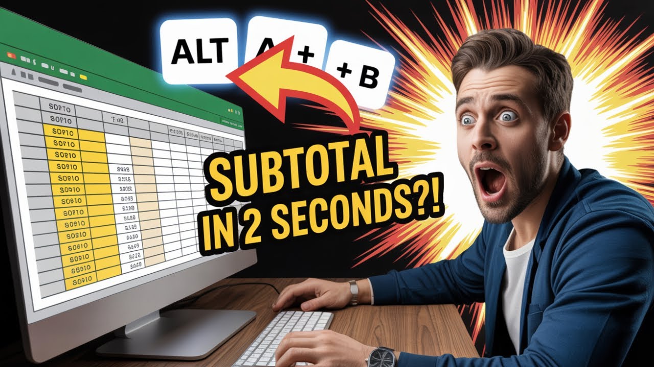 Lesson 8 Excel SUBTOTAL Tutorial: The Secret Shortcut Every Pro Uses 💻 ...