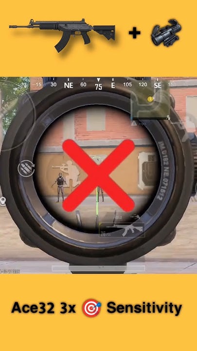 Ace32 🔥 3x 🎯 Sensitivity Bgmi | 4x zero recoil sensitivity #bgmi # ...