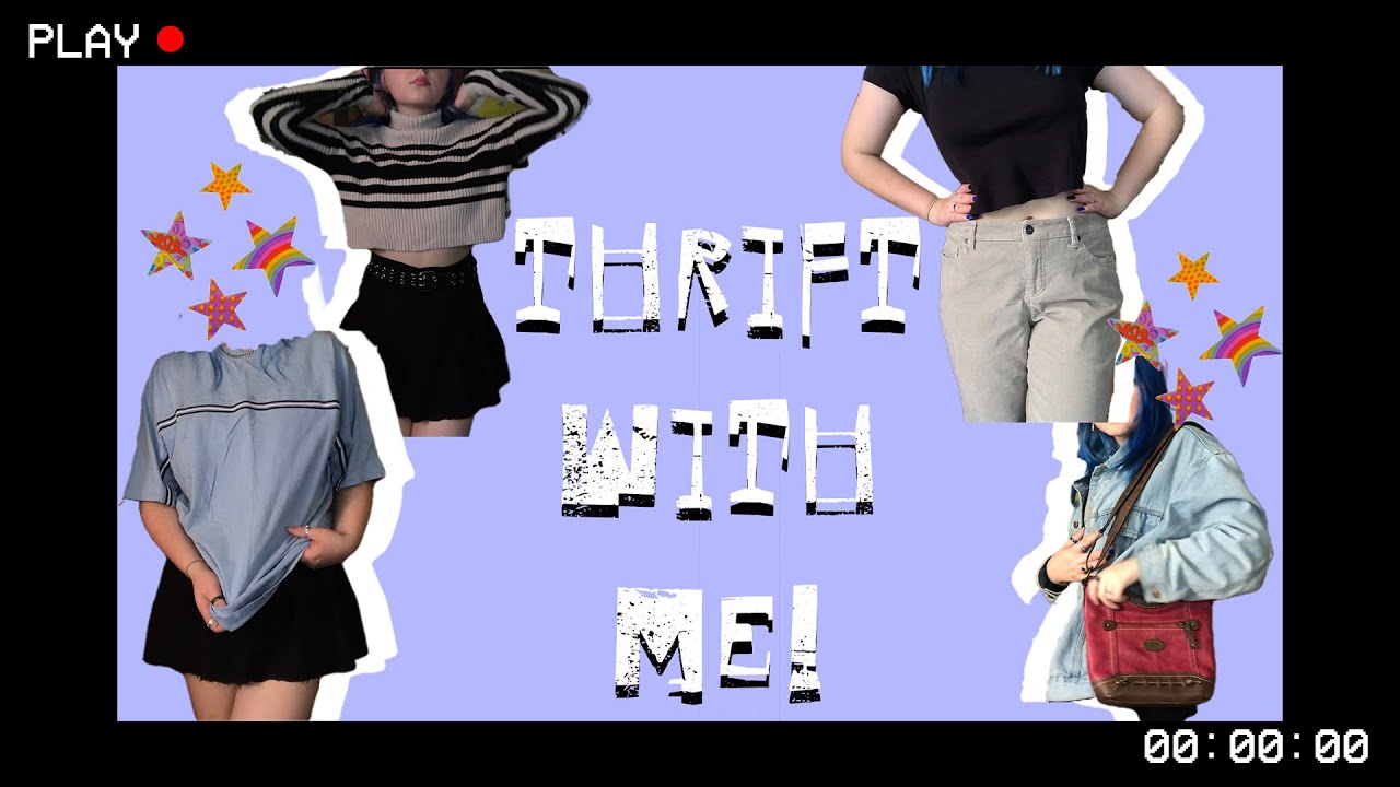 thrift with me (try on haul & how i cut my clothes!) - YouTube
