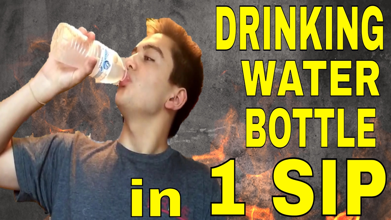 HOW TO DRINK A WATER BOTTLE IN ONE SIP!!! - YouTube