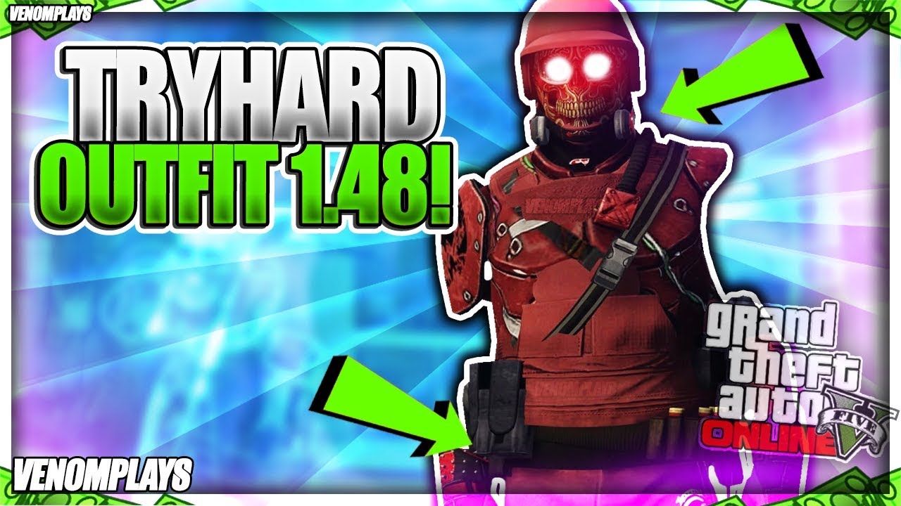 GTA 5 Online *BEST* Red Joggers TryHard Modded Outfit Using Clothing ...