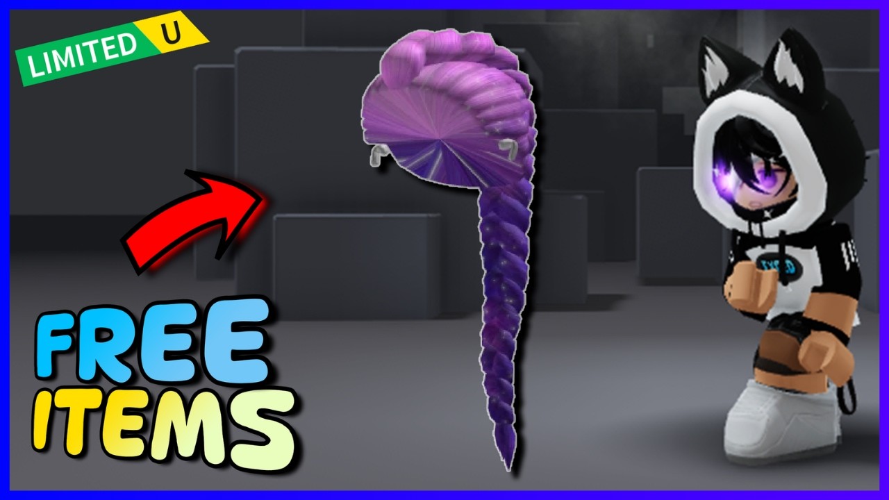 New FREE LIMITED UGC items "Purple Braid - Galaxy Hair"🔥🤩😍😱, How to get ...