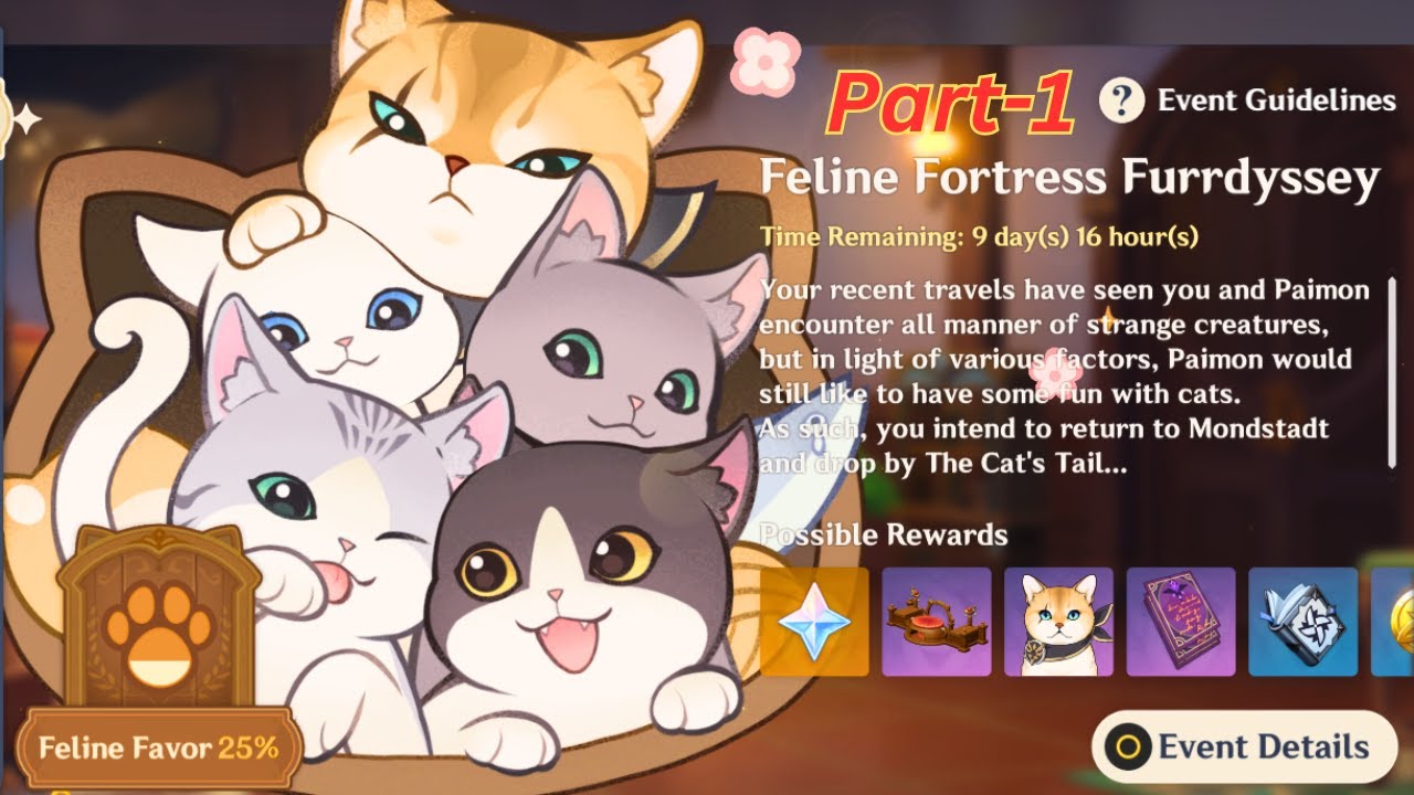 New Cat Event Feline Fortress Furrdyssey in Genshin Impact - YouTube
