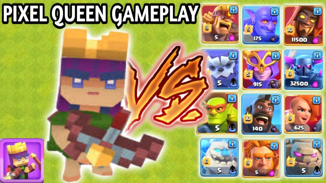 Pixel Queen Vs Max Level Troops | New Hero Skin | Clash of Clans - YouTube
