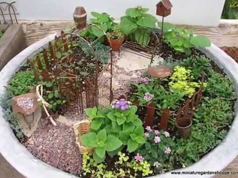 Прекрасный декор для дачи - мини сад - YouTube
