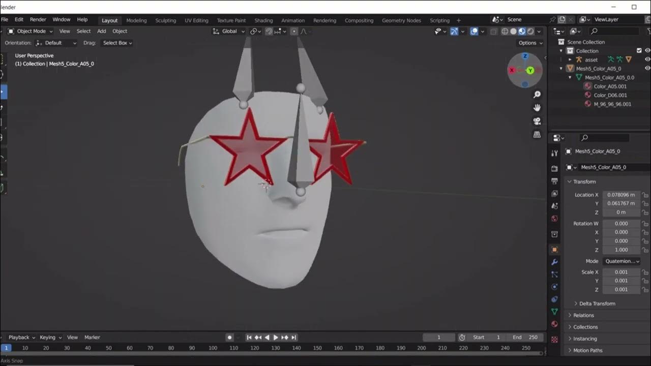 ARCore Augmented Faces Blender Tutorial to Create Custom 3D Models for Augmented Reality Apps ...