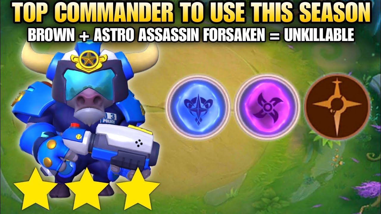TIER S+ COMMANDER TO USE THIS SEASON BROWN.!! MAGIC CHESS MOBILE ...