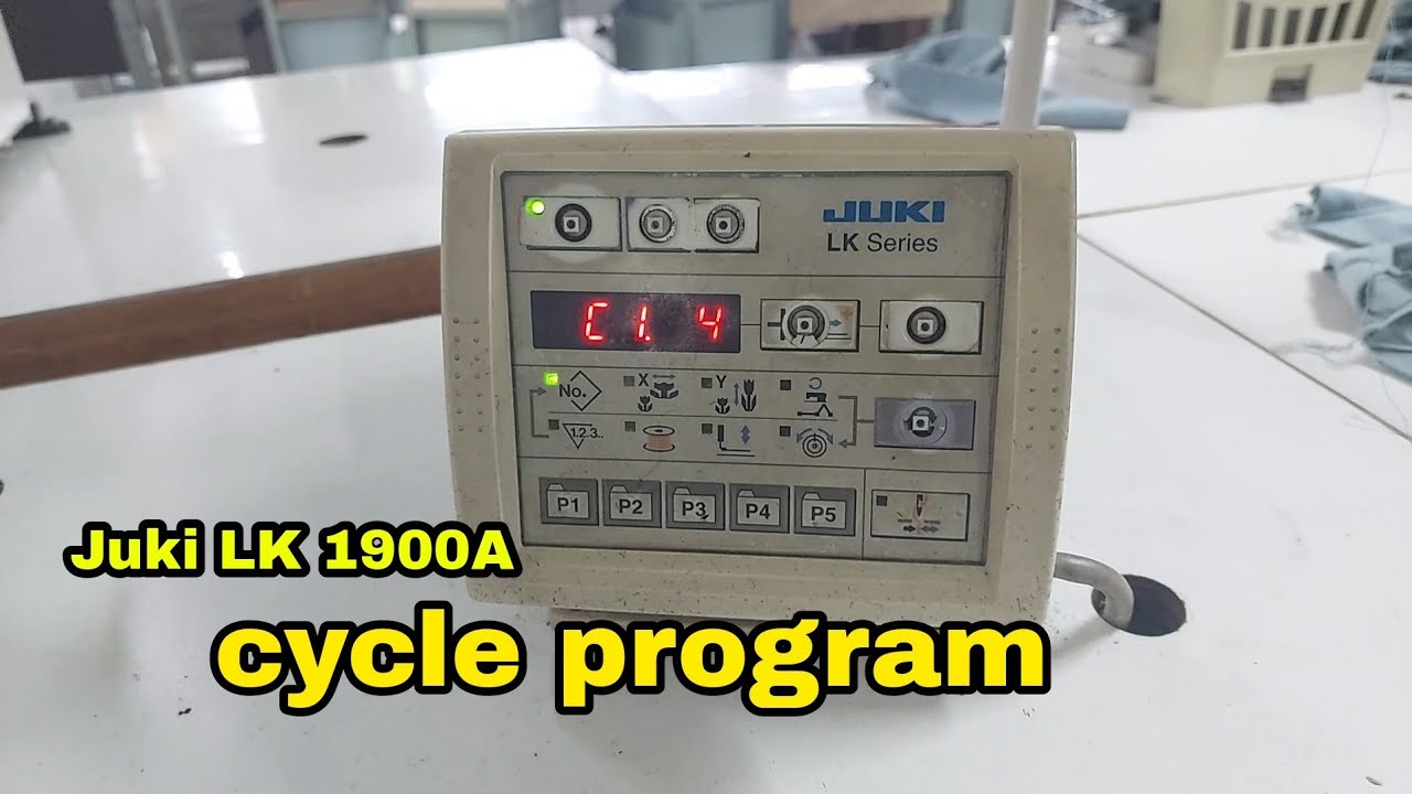 how to Juki LK 1900A / LK1900ASS cycle program - YouTube