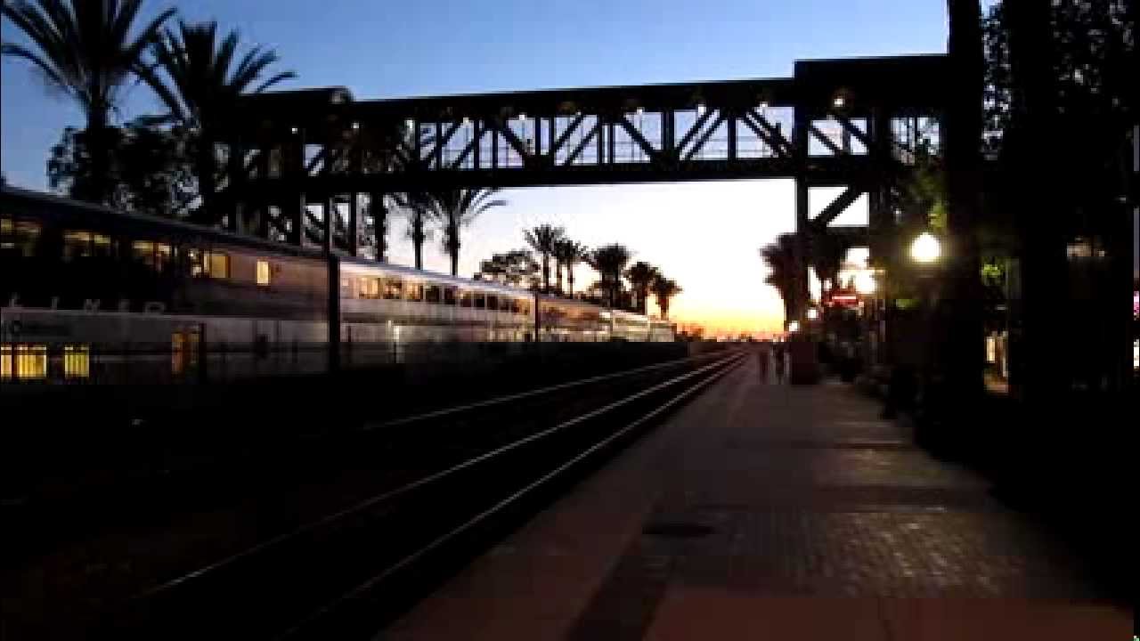 Amtrak Pacific Surfliner 591 leaving fullerton station 6-29-2012 - YouTube