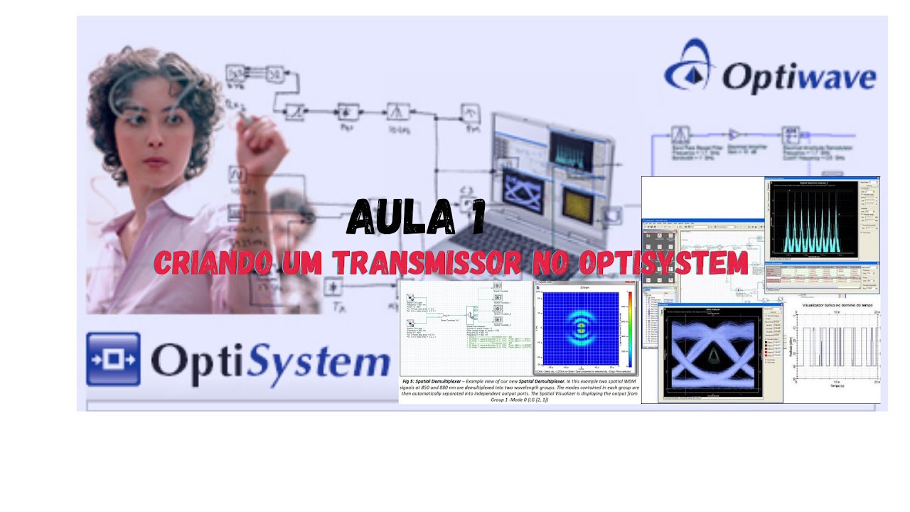 TUTORIAL OPTISYSTEM EM PORTUGUÊS - AULA 1 - TRANSMISSOR NO OPTISYSTEM - YouTube